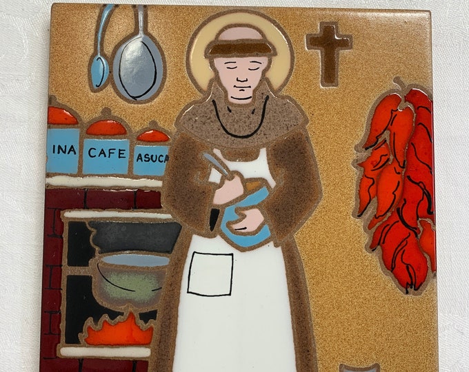 Arius Tile San Pasqual Patron Saint of Cooks Vintage Tile | 6 X 8 Tile ...