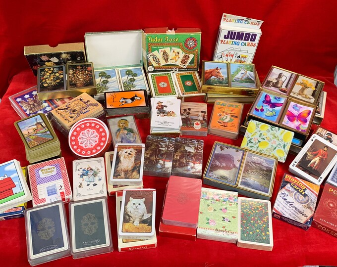 Large Lot Vintage Playing Card Decks Reseller Lot Dealer Lot | 42 Decks ...