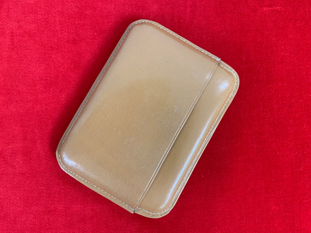 Vintage Brown Leather Small Case Slides Apart Two Piece - Etsy