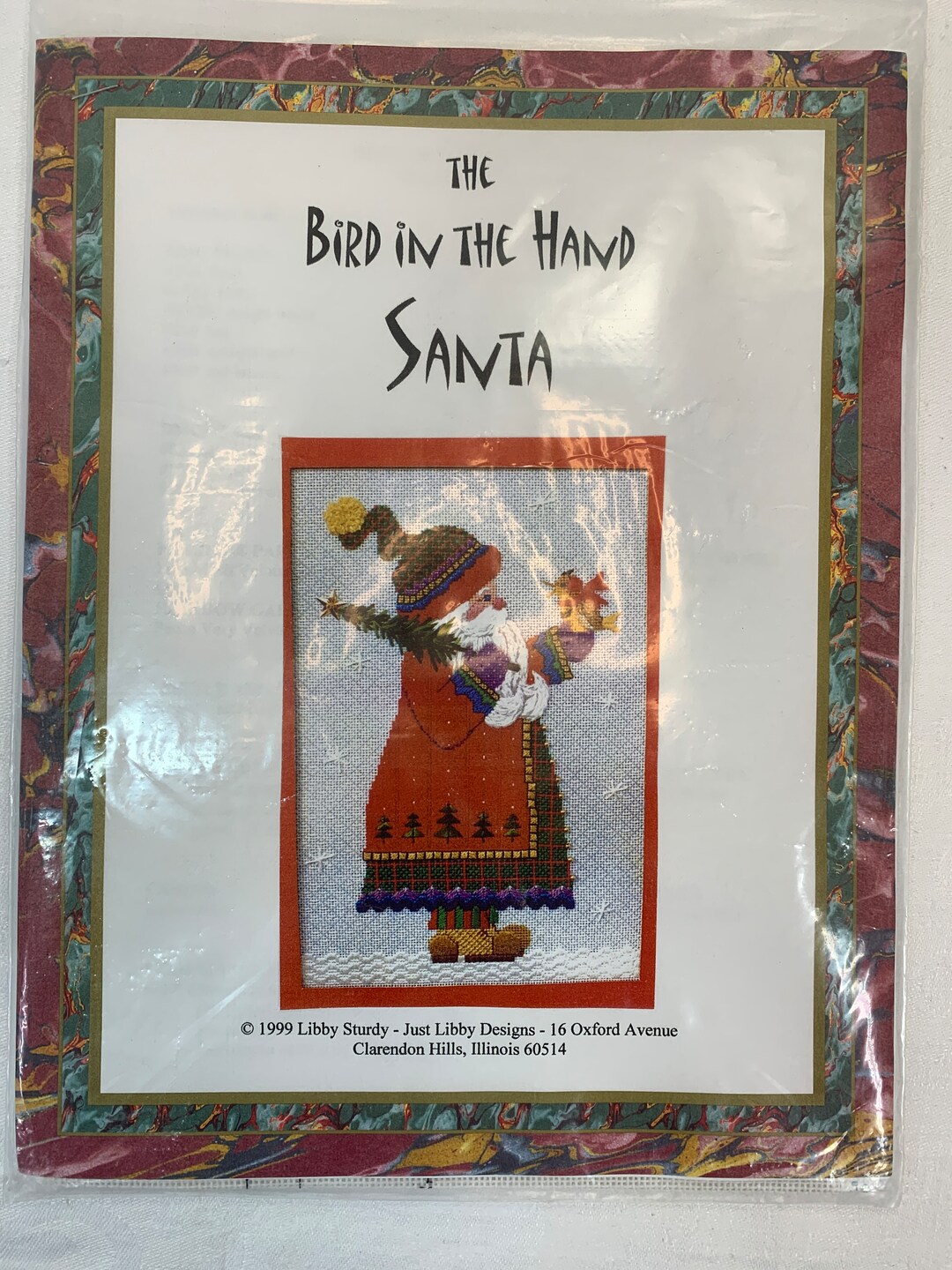 Libby Sturdy Bird in Hand Santa Needlepoint Canvas and Instructions ...