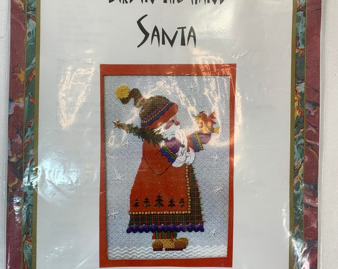 Libby Sturdy Bird in Hand Santa Needlepoint Canvas and Instructions ...