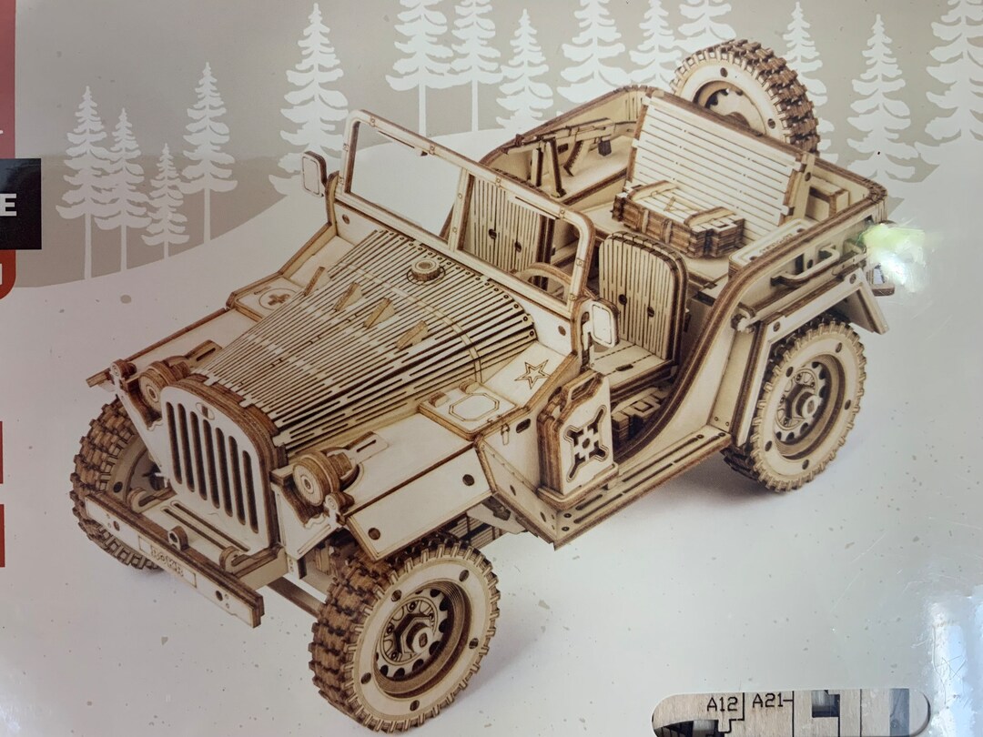 Hands Craft Army Field Car Plywood Model Kit | Scale Model Vehicle 1:18 ...