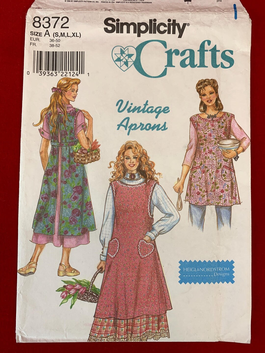 Simplicity 8372 Apron Sewing Pattern Vintage Apron Pattern | Complete ...