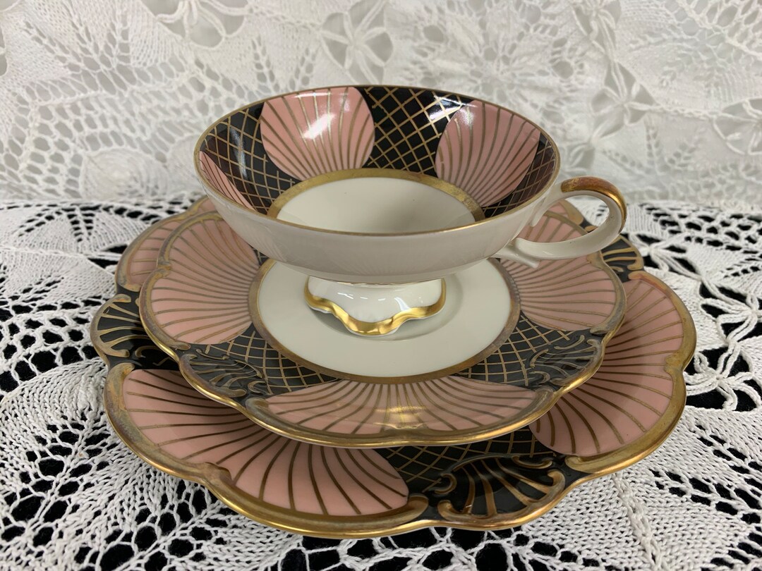 Alka Bavaria China Teacup, Saucer, Cake Plate Set Tea Trio Alka Bavaria ...