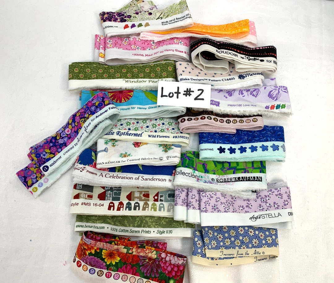 Fabric Selvages Bundle 30 Yards for Selvage Projects, Crafting ...