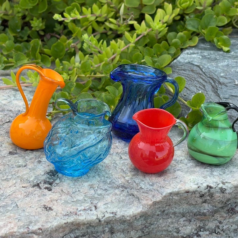 Small Glass Pitcher - Etsy