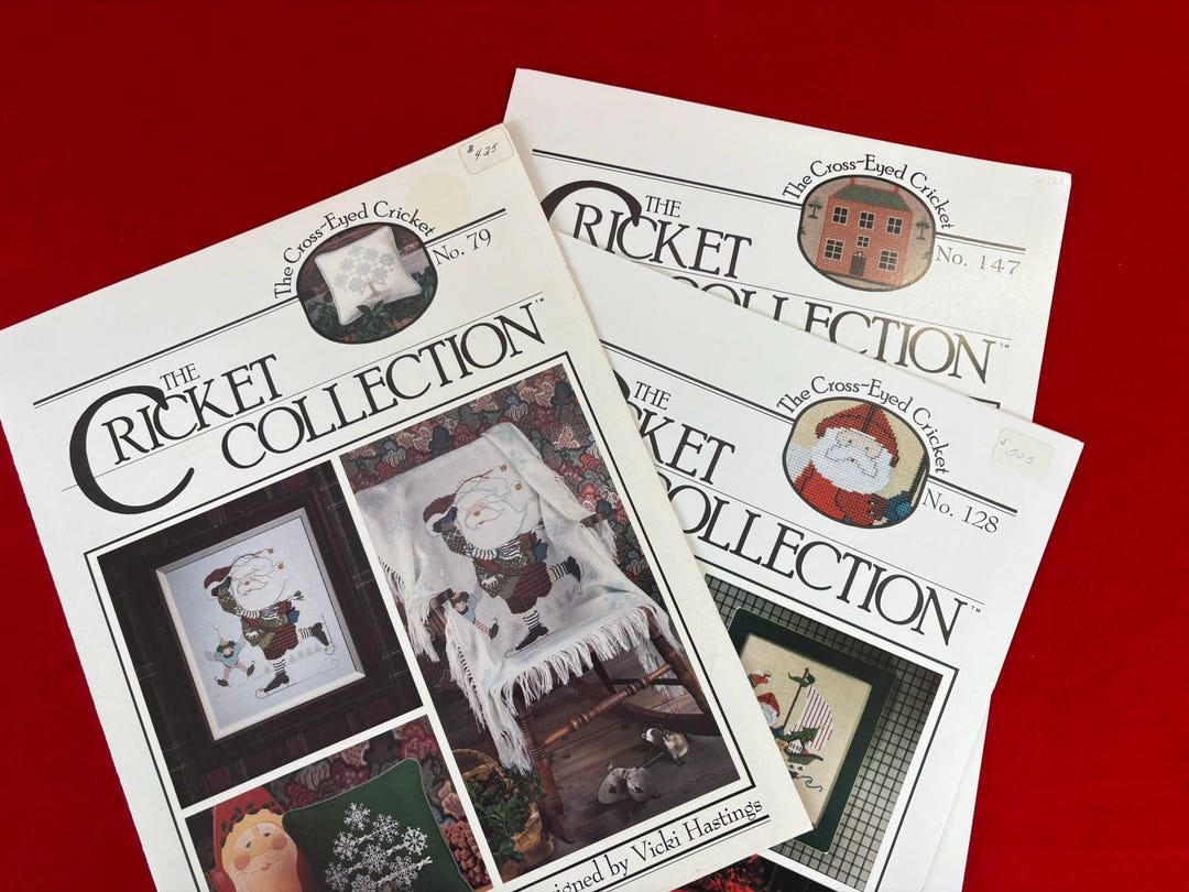Lot of 3 THE CRICKET COLLECTION Cross Stitch Patterns Charts | Vicki ...