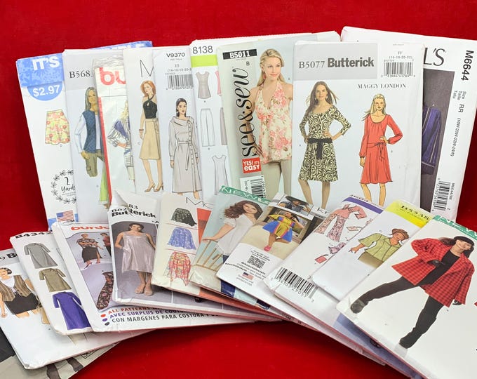 Lot of 20 Plus Size Sewing Patterns | Uncut, FF | Mccalls, Simplicity ...