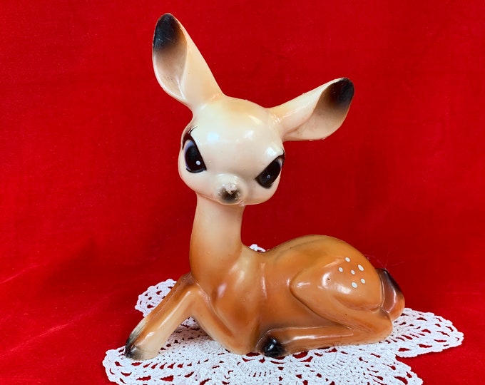 Vintage Big Eyes Large Plastic Deer Made in Hong Kong | 6 In. L X 7 In ...