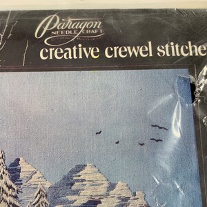 Vintage Paragon Crewel Embroidery Kit ALPINE VILLAGE Kit 0912 Winter ...