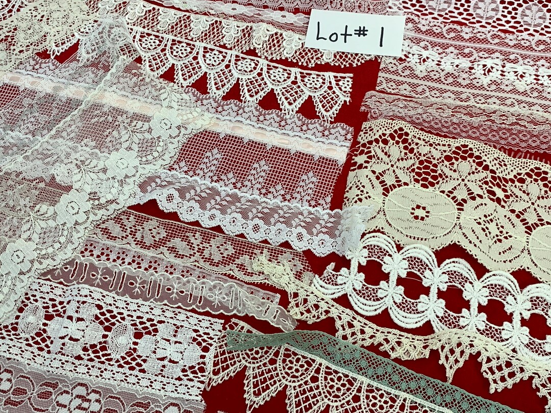 Vintage Lace Lot Bundle Total 30 Each 18 In. L 15 Yds Total Sewing ...