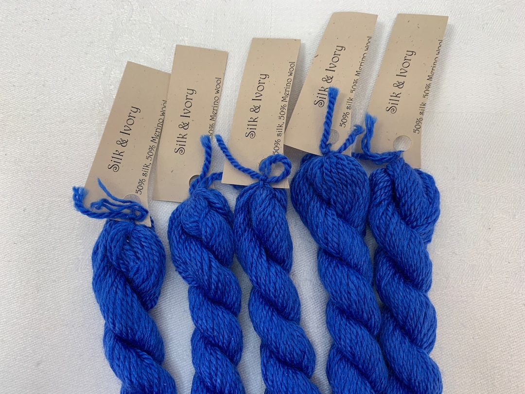 Silk and Ivory Needlepoint Yarn Thread Floss Lot of 5 Skeins Hanks ...