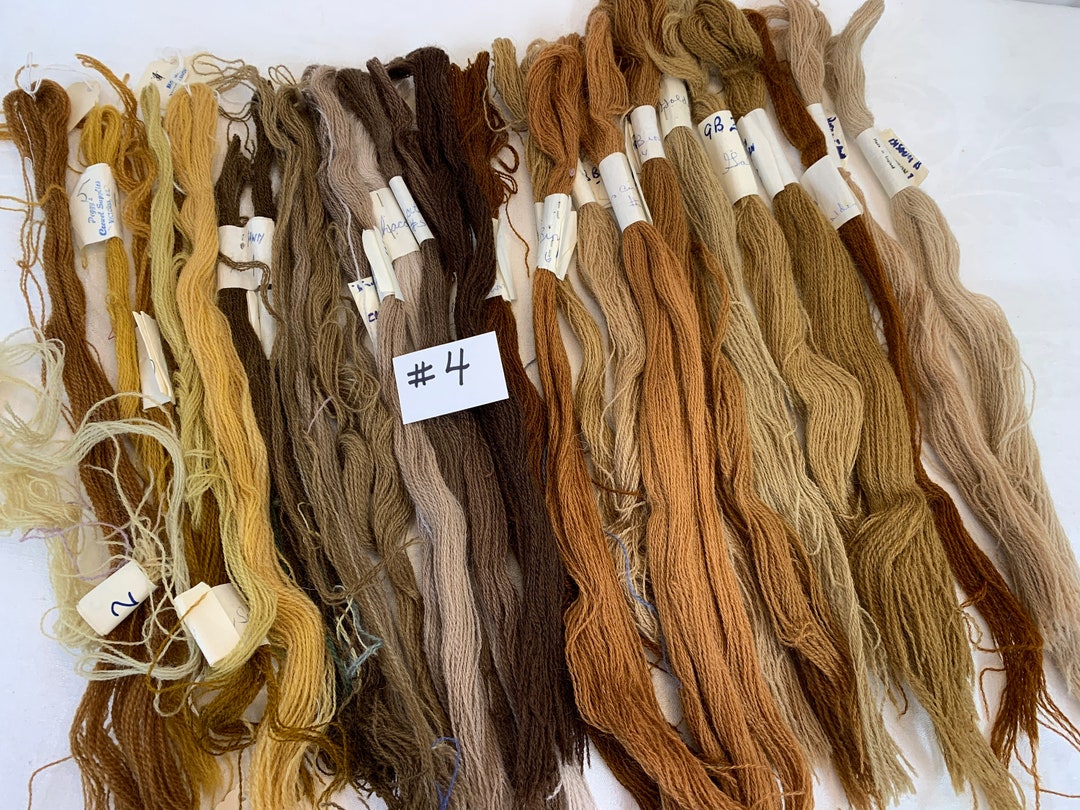 Lot of Crewel Embroidery Needlepoint Wool Yarn Pre-owned Lot 4 Shades ...