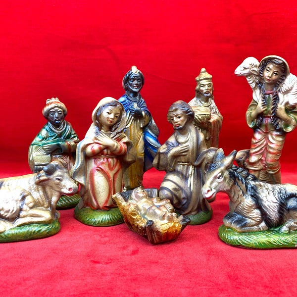 Pottery Nativity Set - Etsy