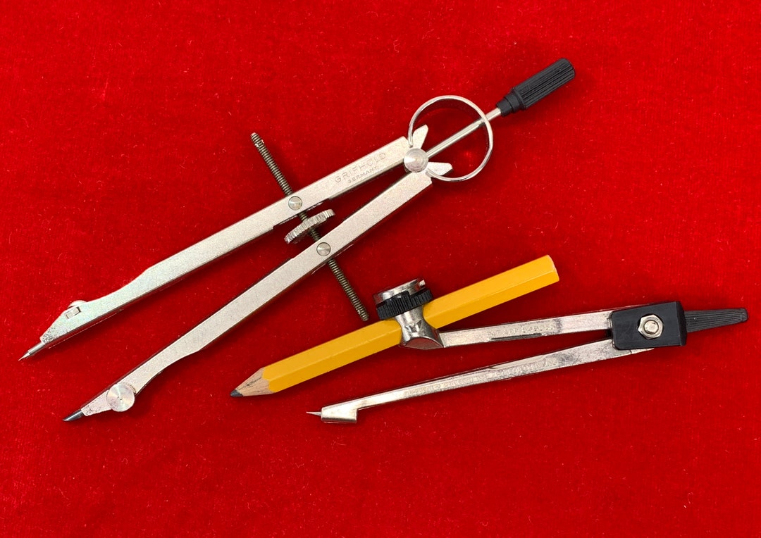 Lot of 2 Drawing Compass Drafting Tools, Germany, England Grifhold ...