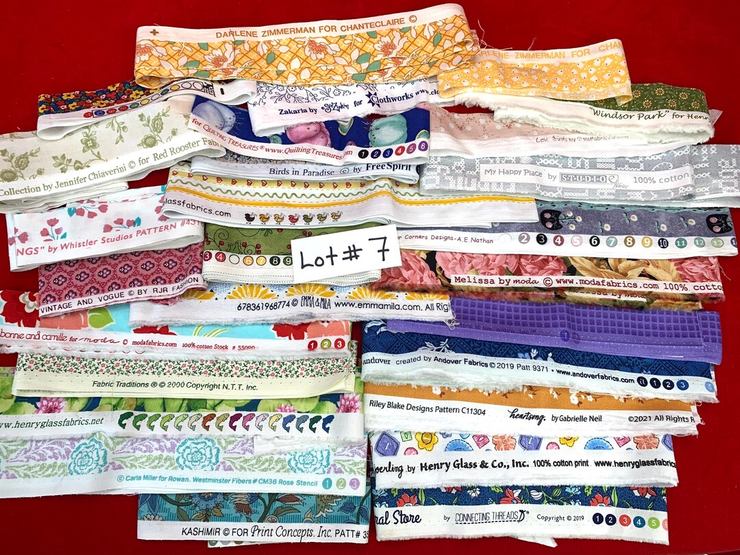 Fabric Selvages Bundle | 30 Yards | for Selvage Projects, Crafting ...