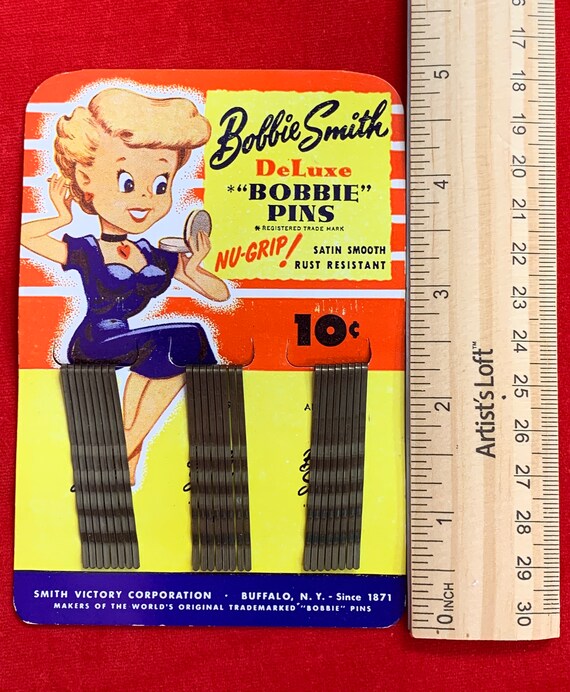 Vintage NOS Bobbie Smith Bobbie Pins Complete on Card… - Gem