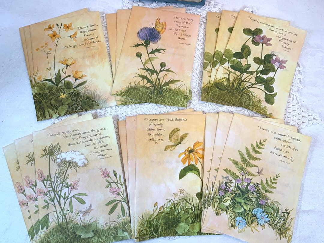 Vintage Unused Wayside Flowers Regent Line Birthday Cards With ...