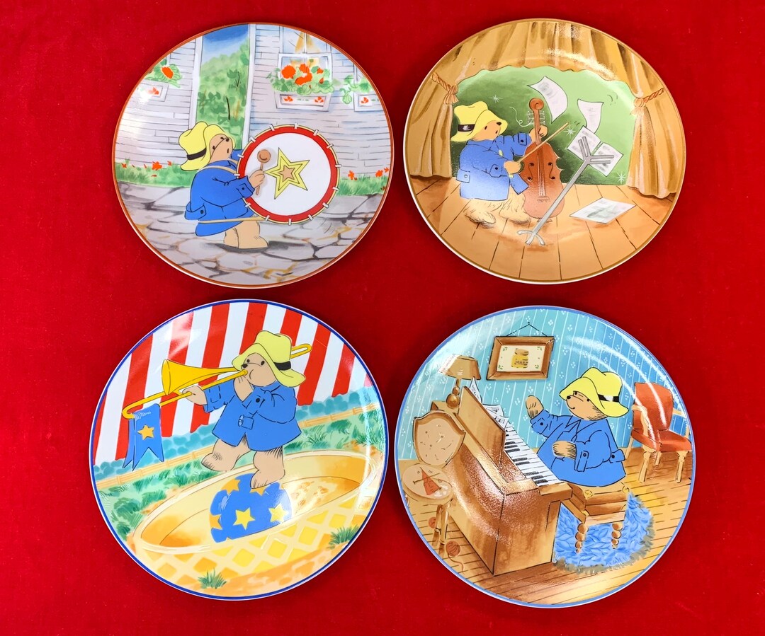 Complete Set of 4 Paddington Bear A Musician's Dream Collection Plates ...