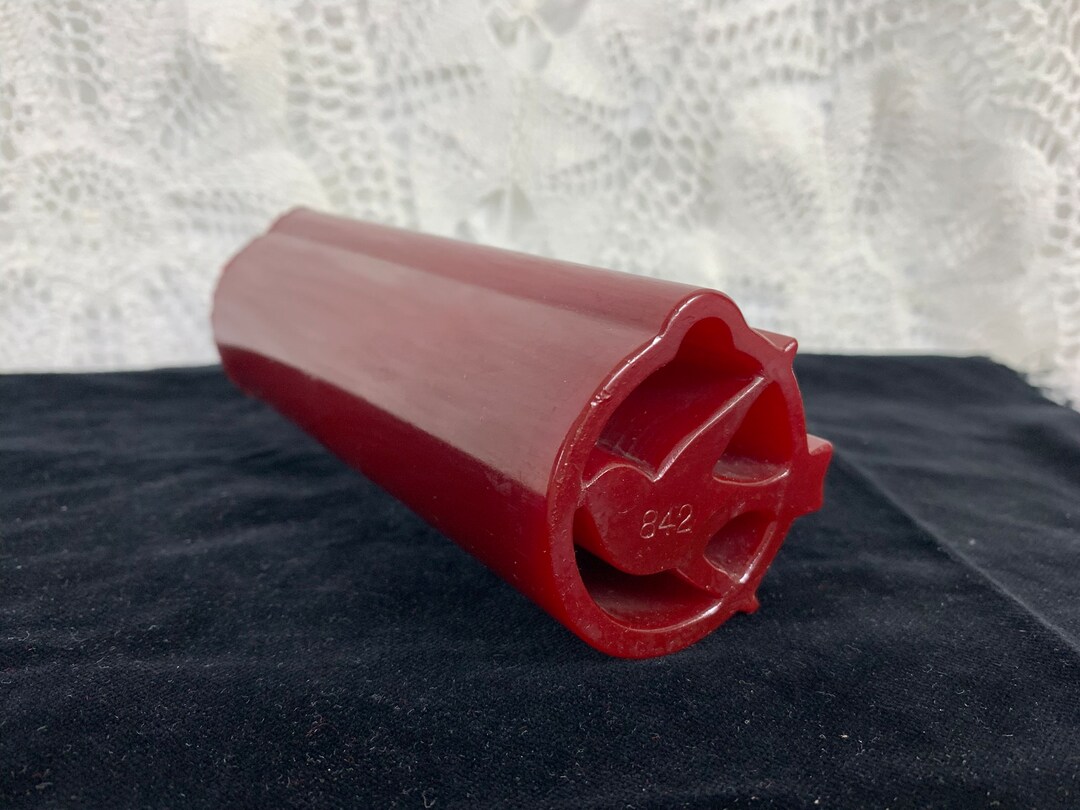 Vintage Red Bakelite Rod Tube Bar Uncut Flying Bird Uncut Bakelite Rod ...