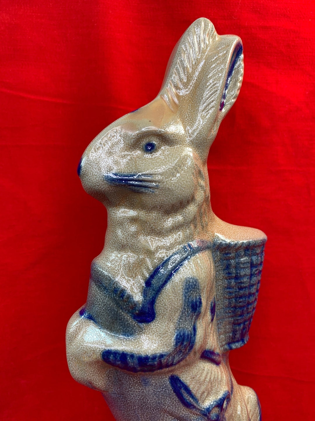 Vintage Beaumont Brothers Pottery Standing Rabbit Bunny 17 in Salt ...