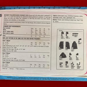 Vintage Simplicity 8606 Maternity Blouse Top | Size 16, Bust 38 | 1970s ...