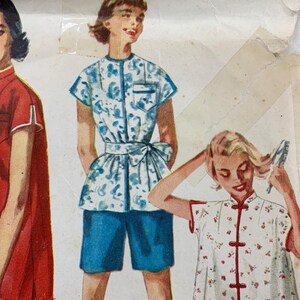 Vintage Simplicity 4971 Misses Pajama Printed Sewing Pattern | Size 16 ...