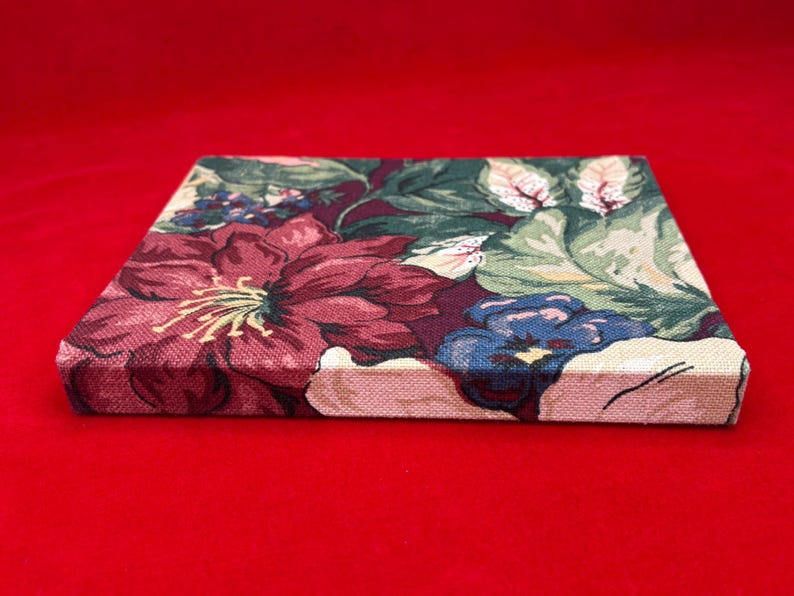 Vintage Hallmark Floral Fabric Covered Journal Blank Book With Lined ...
