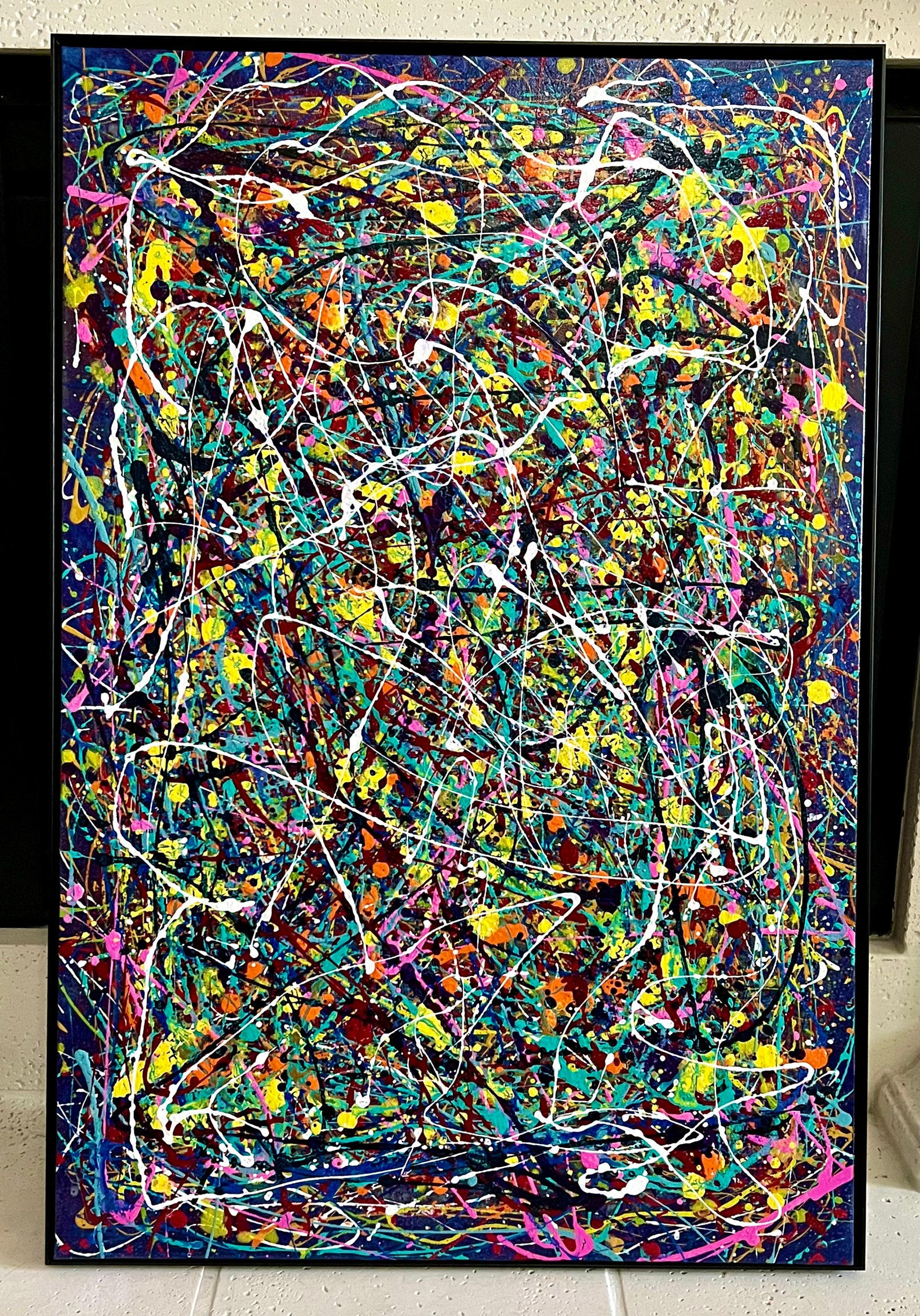 24x36 Jackson Pollock Inspired Acrylic Painting. - Etsy