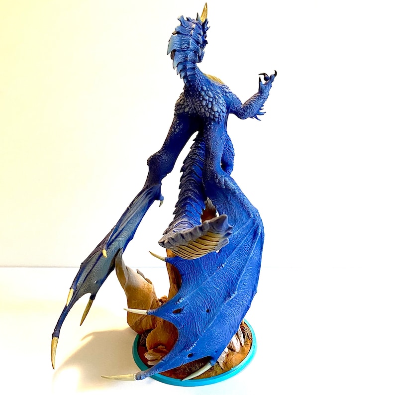 Legendary Chromatic Blue Dragon Dnd Mini Dungeons and - Etsy