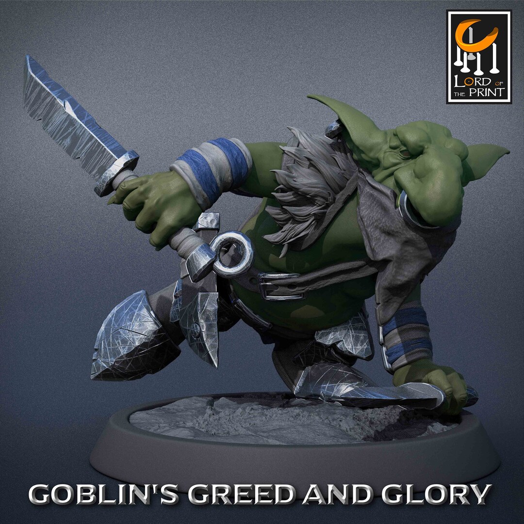 Goblin Rogue DND 32mm Goblin Minis Goblin's Greed and Glory Rescale ...
