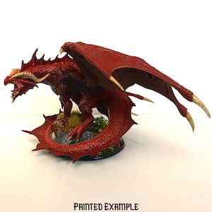 Legendary Chromatic Red Dragon Dnd Mini Dungeons and Dragons Fantasy ...