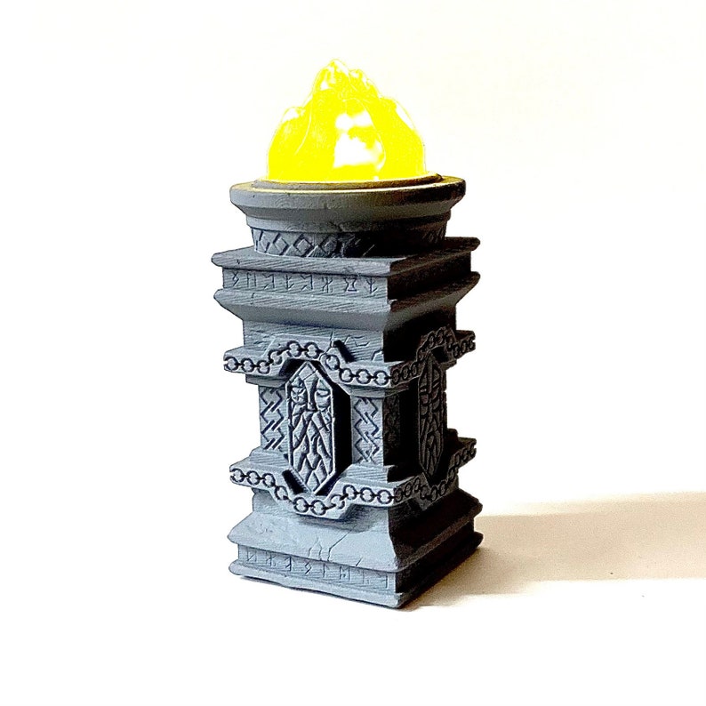 Dwarven Pillar With Flame DND 32mm Scale Dungeons and - Etsy