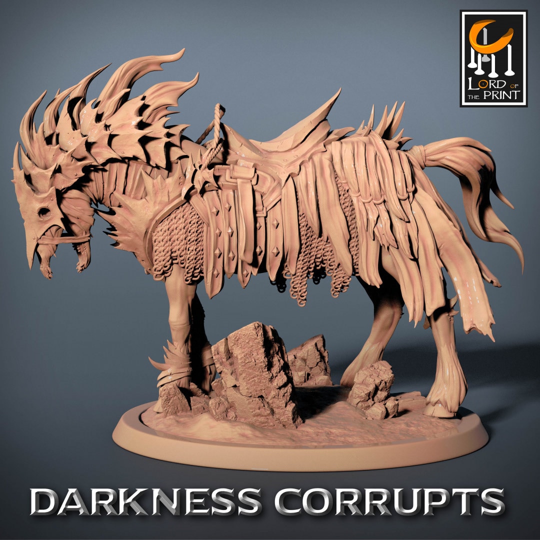 Wild Death Horses DND 32mm Minis Darkness Corrupts Lord of the Print - Etsy