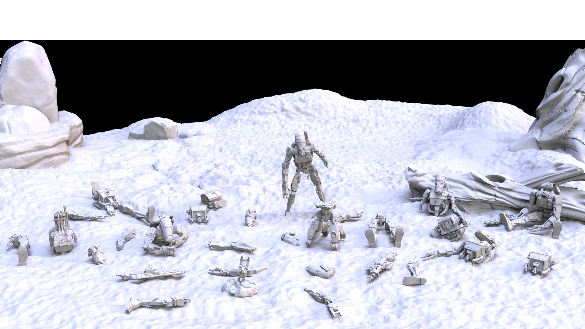 Broken Droids 1:48 Scale Miniature Droid for Tabletop Wargaming or RPG ...