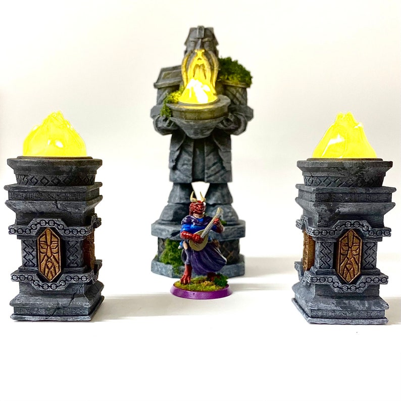 Dwarven Pillar With Flame DND 32mm Scale Dungeons and - Etsy
