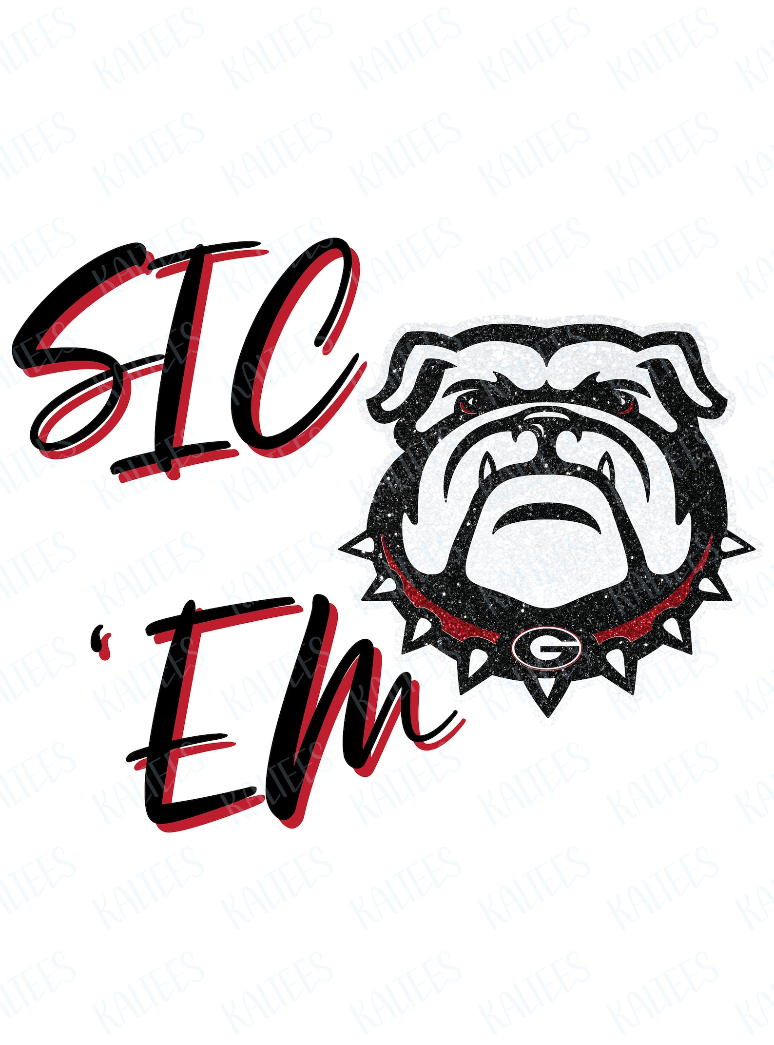 Go Dawgs Faux Glitter Png, Sic Em Bulldog Faux Glitter Png, Go Dawgs Doodle Letter Glitter, UGA ...