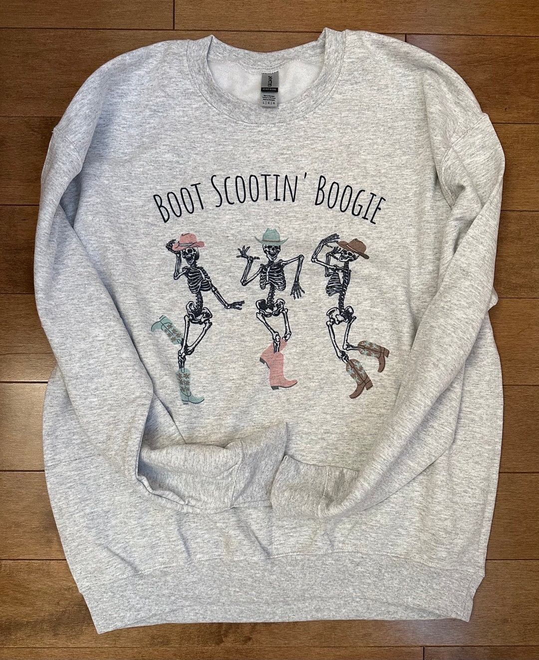 Boot Scootin' Boogie Skeleton Western Sweatshirt or Shirt Skeleton ...