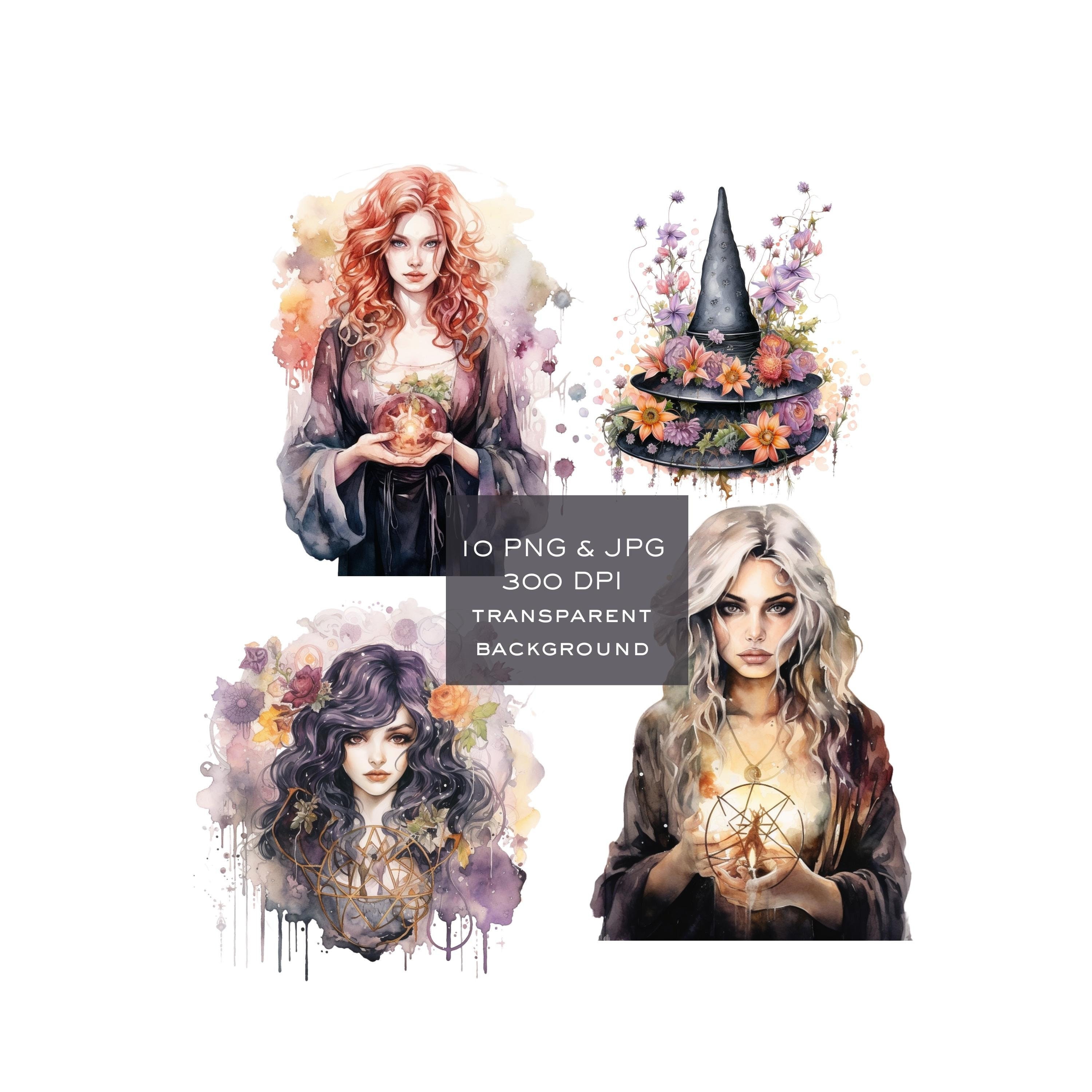 Pastel Halloween Png Witch Clipart Wiccan Clipart Witch Png, Witch ...
