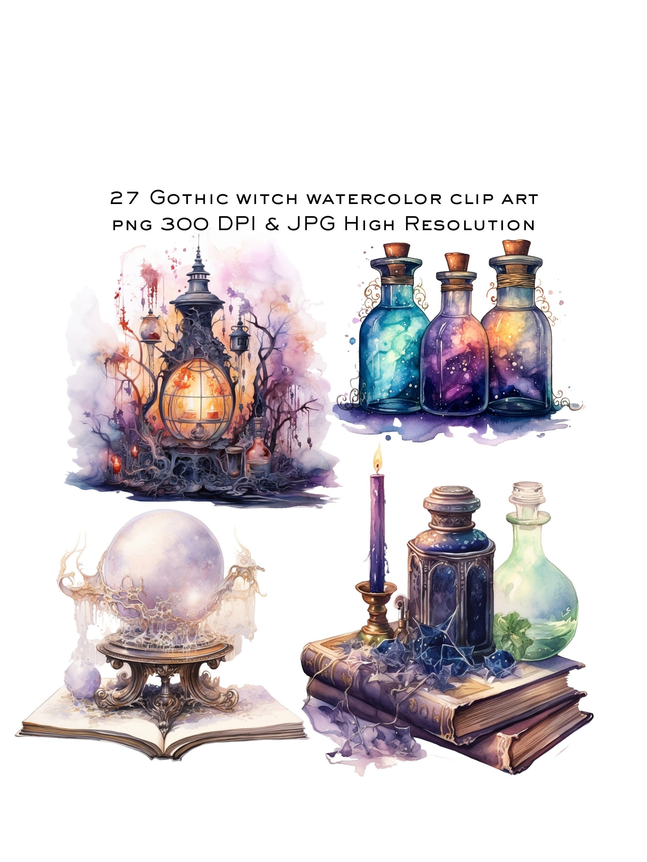 27 PNG Watercolor Pastel Halloween Png Pastel Horror Png Witchy Png ...
