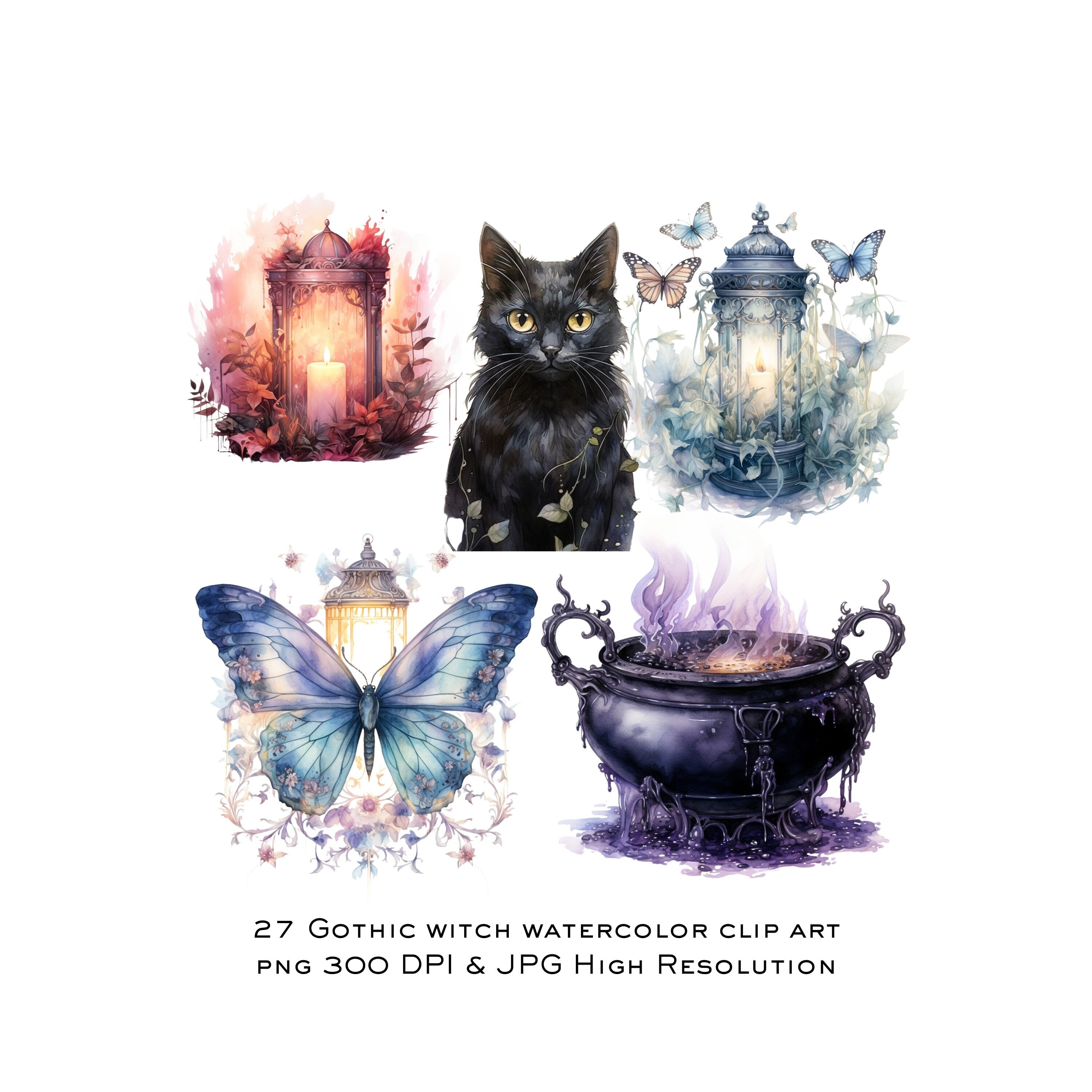27 PNG Watercolor Pastel Halloween Png Pastel Horror Png Witchy Png ...