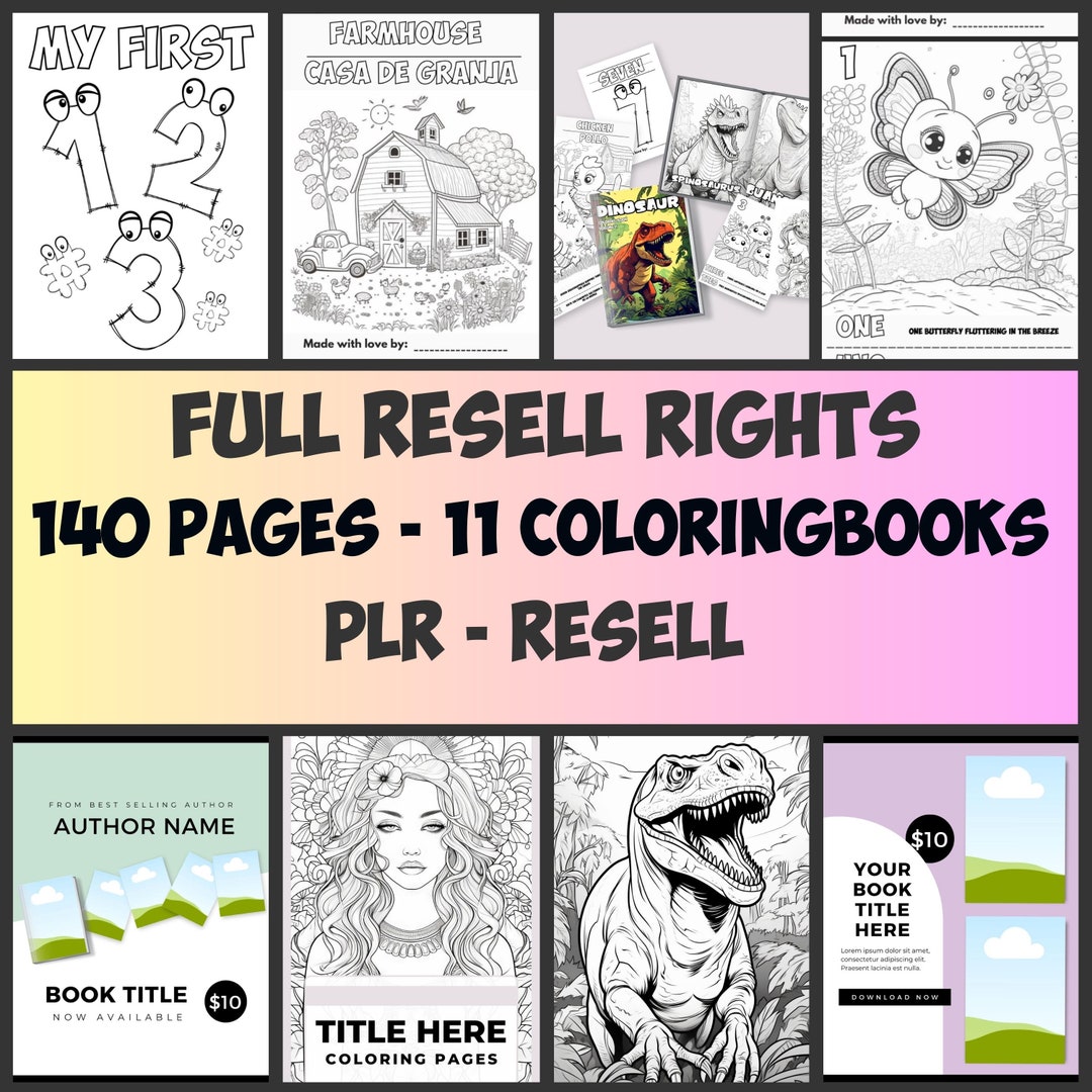 PLR Full Resell Rights Printable Canva Templates Commercial Use 140 ...