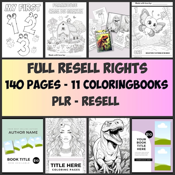 Coloring Book Pages Adult Resell Rights - Etsy