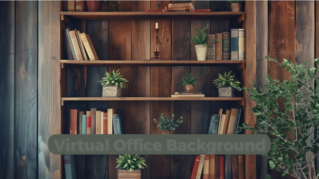 Zoom Background Bookshelf Bundle Zoom Backgrounds Bookcase Zoom ...