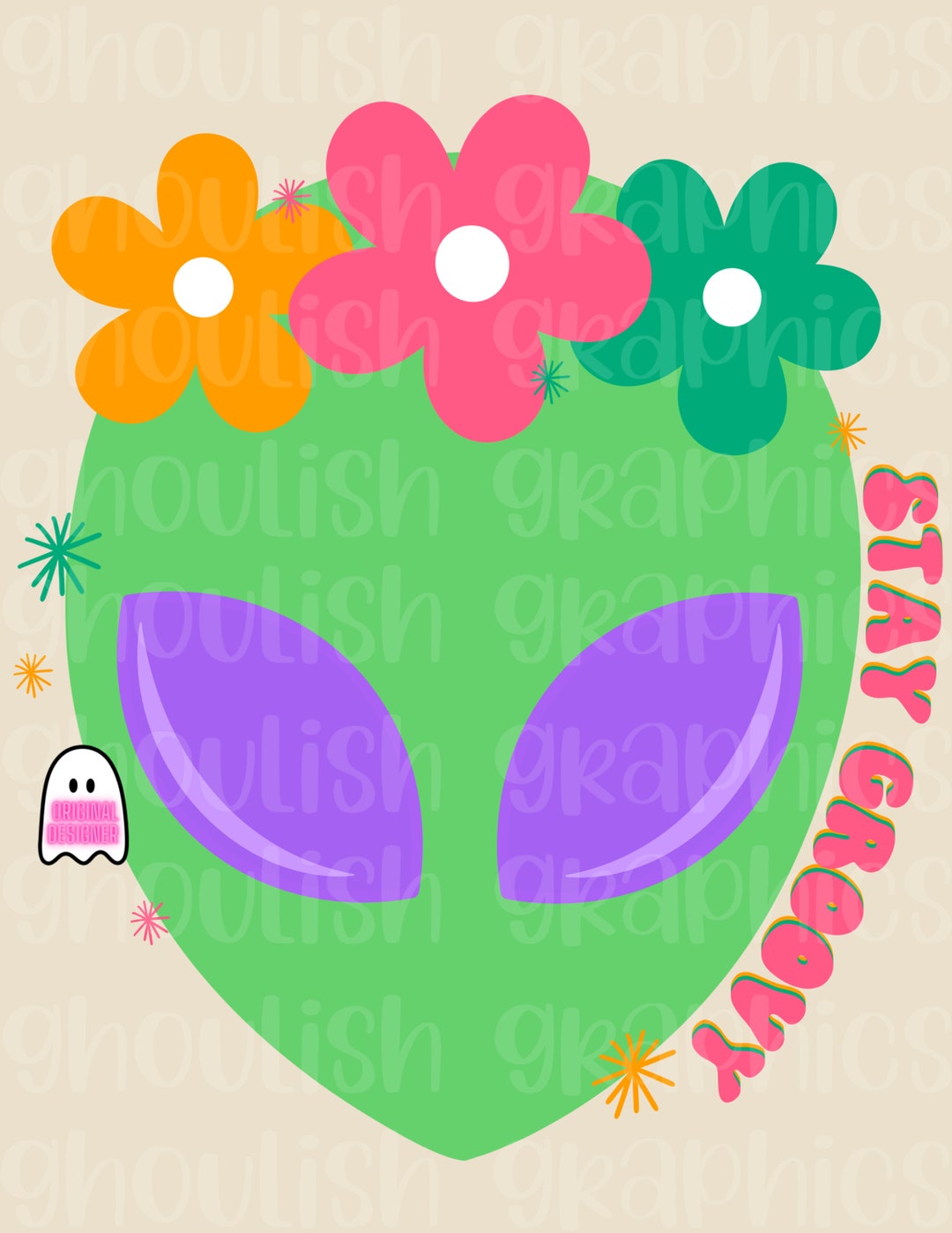 Stay Groovy Alien PNG Boujee Sublimation Design Download DTF Shirt ...