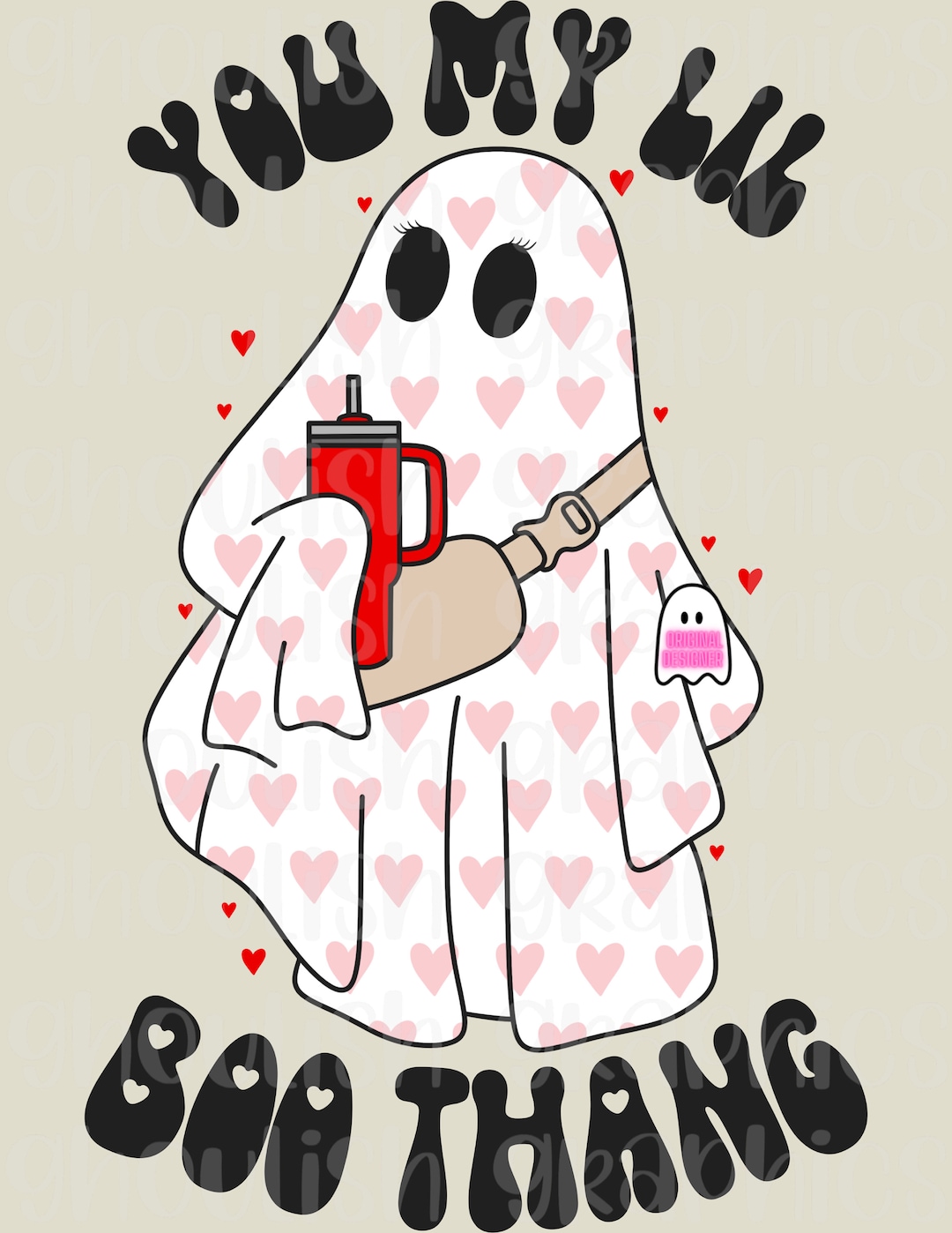 You My Lil Boo Thang Boujee Stanley Tumbler Belt Bag Valentines Ghost ...