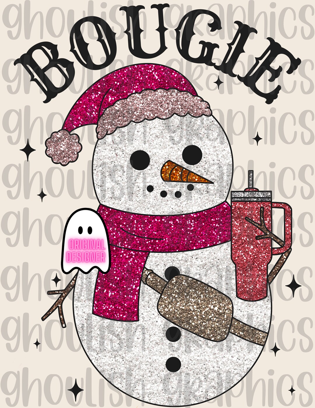 Bougie Snowman Boujee Snowman Stanley Tumbler Belt Bag Inspired Faux ...