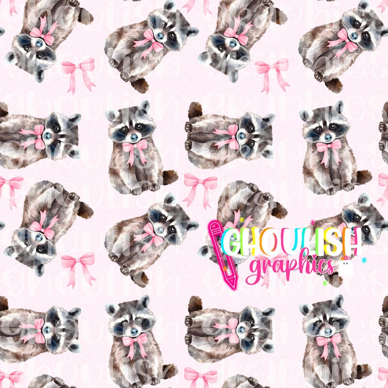 Raccoon Print Pattern - Etsy