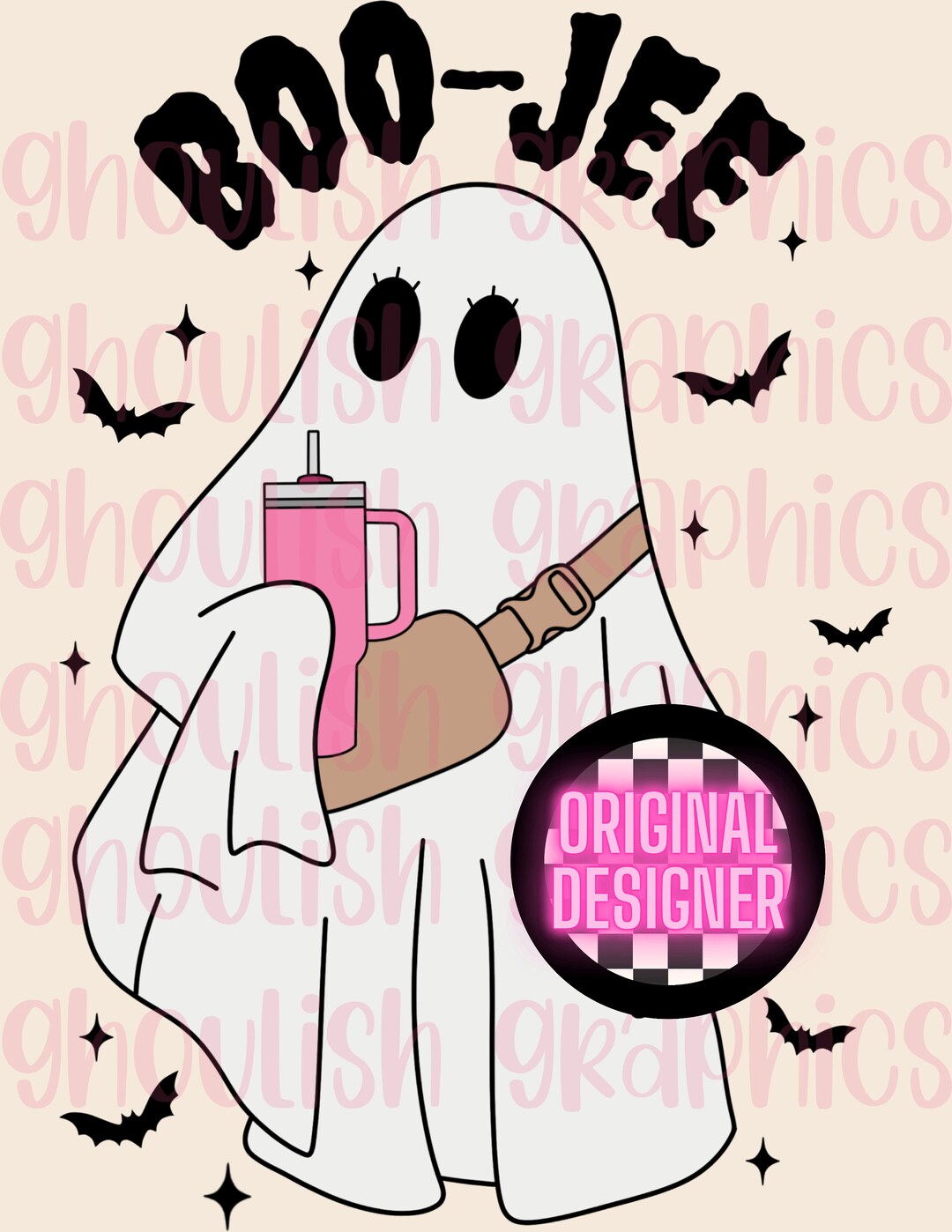 Boojee Ghost Stanley Tumbler Inspired PNG With Bag Sublimation - Etsy
