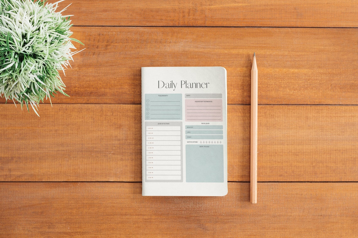 Daily Planner PDF Download - Etsy